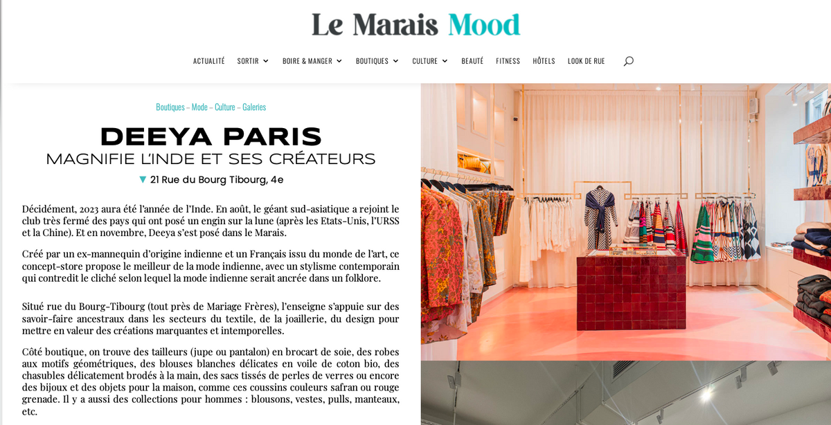 Le Marais Mood - 05/12/2023 – Deeya Paris